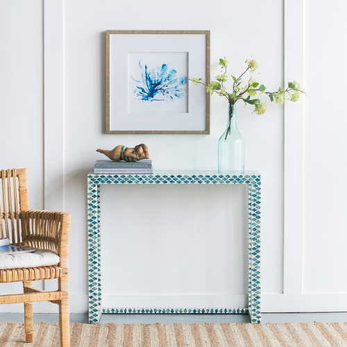 Capiz Tiled Console Table – Calico House
